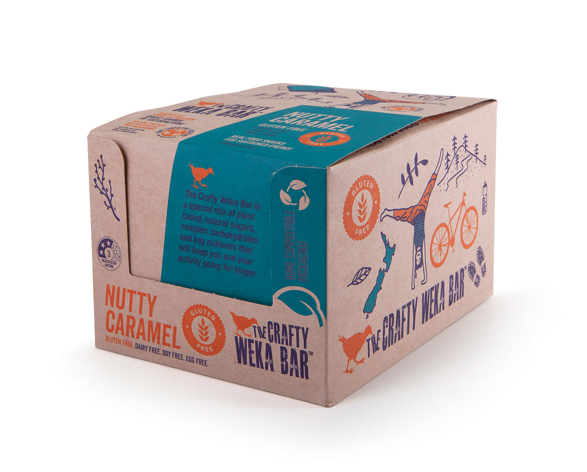 12x Nutty Caramel Flavour Gluten Free Snack Bars – Crafty Weka