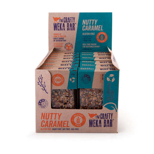 12x Nutty Caramel Flavour Gluten Free Snack Bars – Crafty Weka