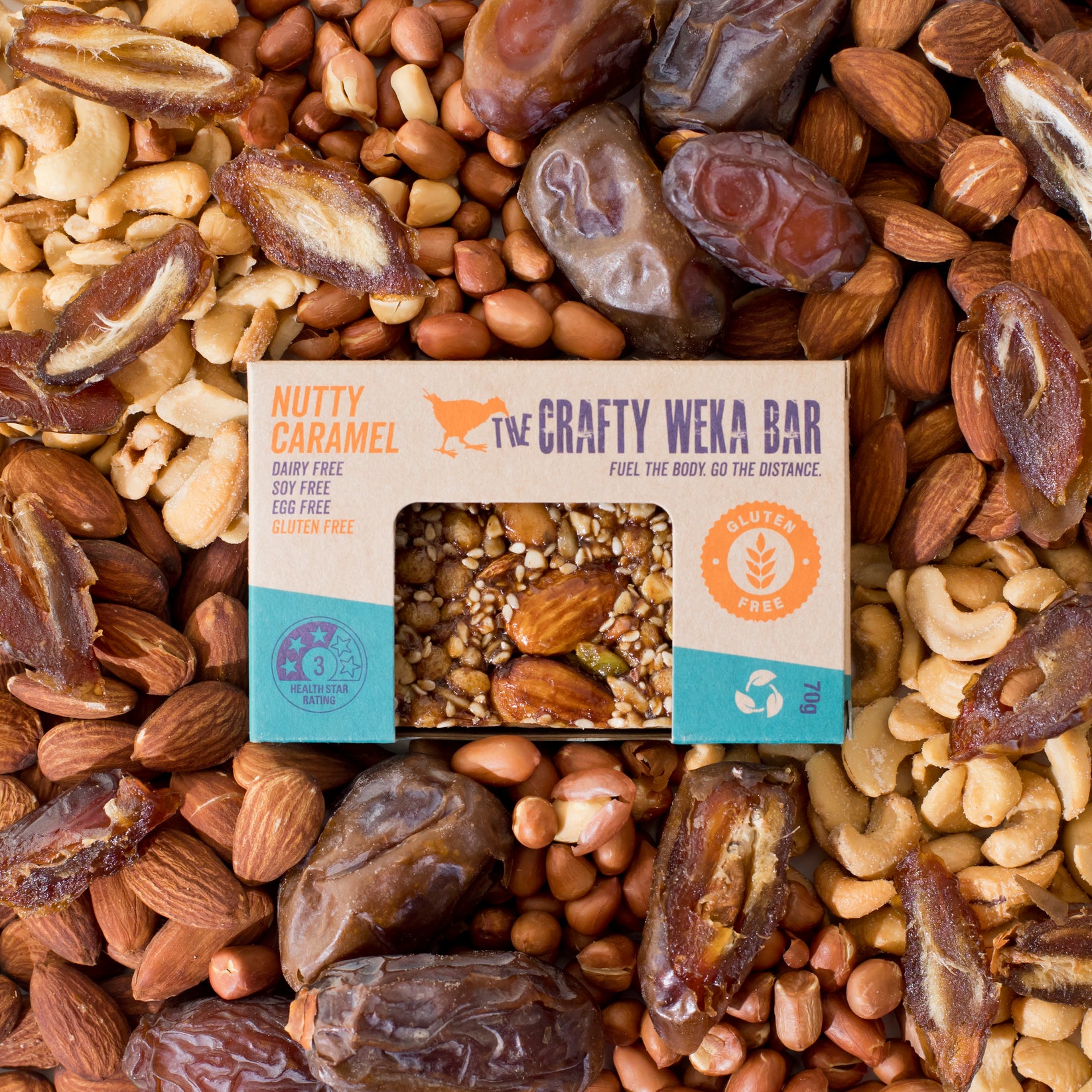 12x Nutty Caramel Flavour Gluten Free Snack Bars – Crafty Weka